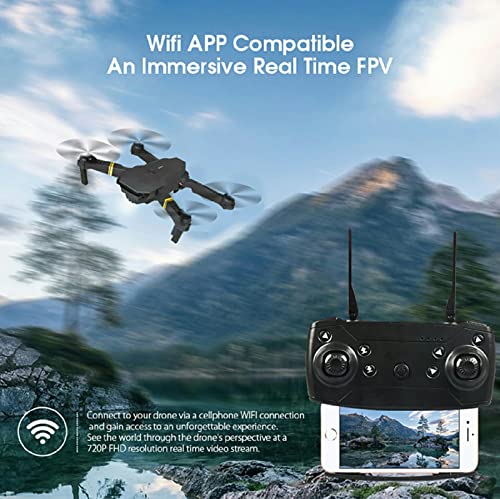 Remote Control Drones with Camera for Adults 4K, Flying Toys with 3-level Flight Speed 4 Channel Drones for Kids 8-12 with Camera Rc Plane Helicopters for Kids Cool Stuff Gifts for Men (Black)