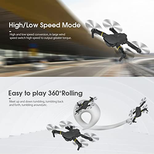 Remote Control Drones with Camera for Adults 4K, Flying Toys with 3-level Flight Speed 4 Channel Drones for Kids 8-12 with Camera Rc Plane Helicopters for Kids Cool Stuff Gifts for Men (Black)