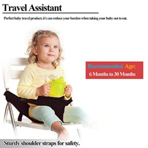 MISSEIAR Baby Harness Seat for High Chair, Portable Feeding Seat Belt with Strap Toddler Safety Seat Belt Foldable Baby Booster Harness Belt for Restaurant Shopping Cart Travel