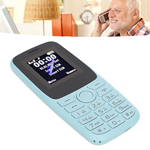 AMONIDA Senior Cell Phone, Multifunction Unlocked Cellphone 1400mAh 2.4in Screen for Travel (Sky Blue)