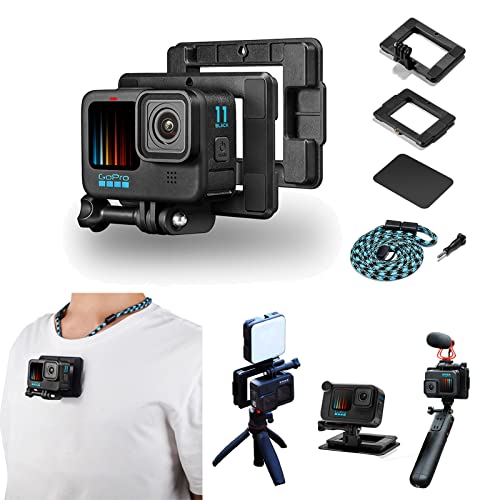 Chest Mount for GoPro Hero DJI Osmo Action 4 Quick Release Magnetic Holder Action Camera Mount for DJI Osmo Mount Compatible with GoPro Hero 11/10/9/8/7 DJI Osmo Action 3 First Person View