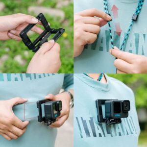 Chest Mount for GoPro Hero DJI Osmo Action 4 Quick Release Magnetic Holder Action Camera Mount for DJI Osmo Mount Compatible with GoPro Hero 11/10/9/8/7 DJI Osmo Action 3 First Person View