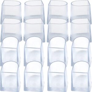 frcolor high heel chair high heel chair clear high heel protectors, 16pcs heel stoppers for wedding mates bridesmaid walking on grass uneven floor 10-12mm rubber shoe covers shoe heel protectors