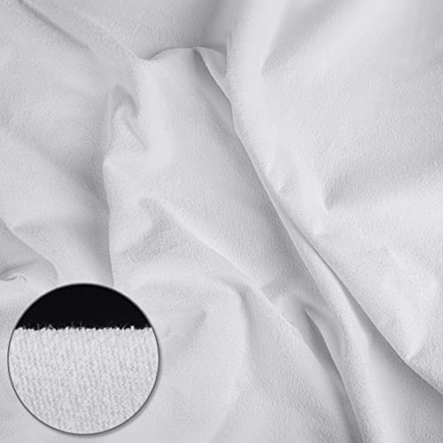 Utopia Bedding Pillow Protectors with Zipper Queen (2 Pack), White, Waterproof Terry Pillow Encasement, Bed Bug and Dust Mite Proof Pillow Covers