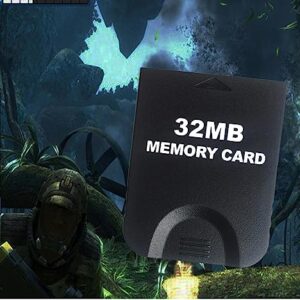 Hyamass 32MB(507 Blocks) High Speed Gamecube Storage Save Game Memory Card Compatible for Nintendo Gamecube & Wii Console Accessory Kits - Black