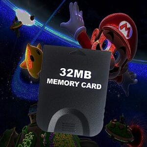 Hyamass 32MB(507 Blocks) High Speed Gamecube Storage Save Game Memory Card Compatible for Nintendo Gamecube & Wii Console Accessory Kits - Black