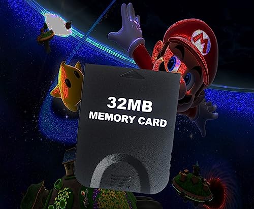 Hyamass 32MB(507 Blocks) High Speed Gamecube Storage Save Game Memory Card Compatible for Nintendo Gamecube & Wii Console Accessory Kits - Black