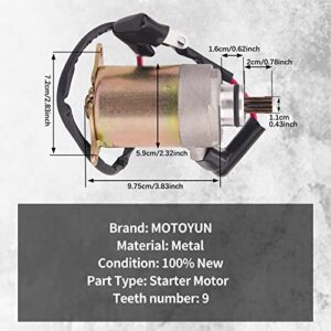 MOTOYUN Starter Motor Compatible with GY6 125CC 150CC ATV Scooter Moped ATV Go Karts Quad 4 Wheelers Taotao Baja