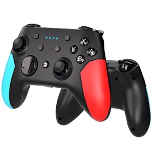 feirsh switch controller, wireless pro switch controller for nintendo switch/lite/oled, nintendo switch controller with dual vibration, gyro axis, motion support wake up and adjustable turbo