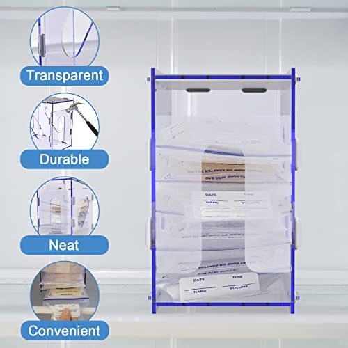 Breast Milk Storage Tower for Breast Milk Storage Bags, Clear Breast Milk Freezer Storage Organizer for Storing Milk, Reusable Breastmilk Storage Containers Freezer - Easy Access