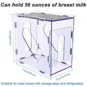 Breast Milk Storage Tower for Breast Milk Storage Bags, Clear Breast Milk Freezer Storage Organizer for Storing Milk, Reusable Breastmilk Storage Containers Freezer - Easy Access