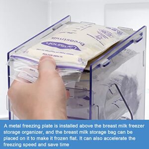 Breast Milk Storage Tower for Breast Milk Storage Bags, Clear Breast Milk Freezer Storage Organizer for Storing Milk, Reusable Breastmilk Storage Containers Freezer - Easy Access