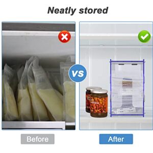 Breast Milk Storage Tower for Breast Milk Storage Bags, Clear Breast Milk Freezer Storage Organizer for Storing Milk, Reusable Breastmilk Storage Containers Freezer - Easy Access