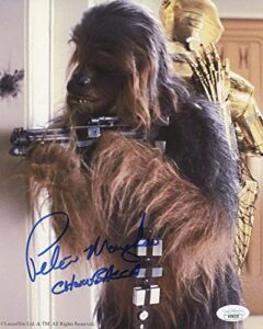 peter mayhew s tar wars chewbacca 8x10 photo signed autographed authentic jsa coa compatible with star wars