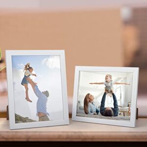 Lyeasw 8x10 Picture Frames White 12 Pack, Multi 8 by 10 Photo Frame for Wall Mount or Tabletop Display