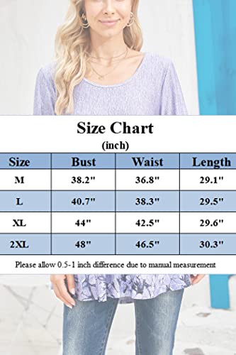 Tencole Ladies Tops and Blouses Dressy, Pleated Womens Tops Casual Loose Fit Comfy Tunic Blouse Long Tunics for Women to Wear with Leggings Dressy Shirts Peasant Tops Loose Fit Fall