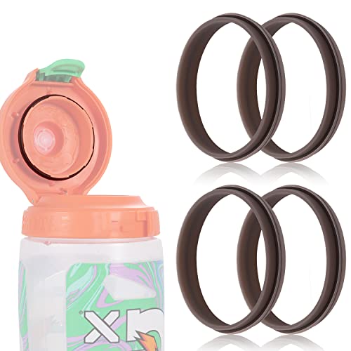 4pcs Replacement Gasket Compatible with Gatorade Water Bottle, Silicone Lid Seal Replacement for 30 oz Gatorade Gx Bottle Rubber Seal Ring Replacement Accessories Part for 30oz Gatorade GX Pods