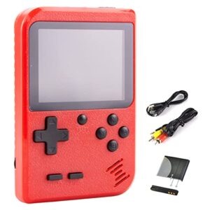 mini handheld game console for kids with 400 classic retro games, 1020mah rechargeable battery, 2.8 inch screen, birthday game toy for boy girl (red)