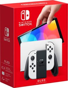 nintendo switch (oled model) w/white joy-con (renewed premium)