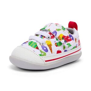 See Kai Run - Stevie II First Walker Shoe for Infants, White/Very Hungry Caterpillar, Infant 5