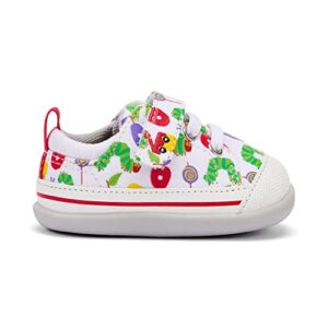 See Kai Run - Stevie II First Walker Shoe for Infants, White/Very Hungry Caterpillar, Infant 5