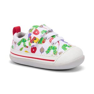 See Kai Run - Stevie II First Walker Shoe for Infants, White/Very Hungry Caterpillar, Infant 5