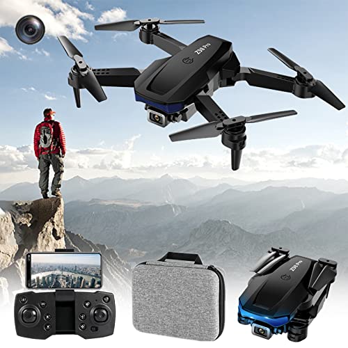 Drones with Camera, Drones for Kids 8-12 with Camera, 1080P HD, 3-level Flight Speed, Headless Mode, 4 Channel, Rc Plane, Remote Control Helicopter, Mini Toys, Cool Things, Gifts for Men (Black)