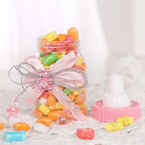 Bodosac 24Pcs Baby Shower Feeding Bottle Baby Shower Favours Sweets Candy Box for Baby Shower Decoration (Pink)