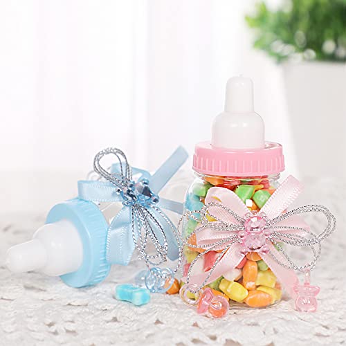 Bodosac 24Pcs Baby Shower Feeding Bottle Baby Shower Favours Sweets Candy Box for Baby Shower Decoration (Pink)