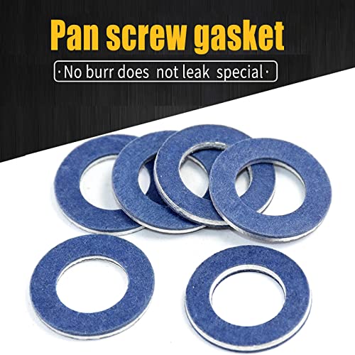 Jawmoy Pack-24 Oil Drain Plug Gaskets, 0.47" OEM 9043012031 Aluminum Oil Drain Plug Washers Replacement, Compatible with Most Cars (Blue)