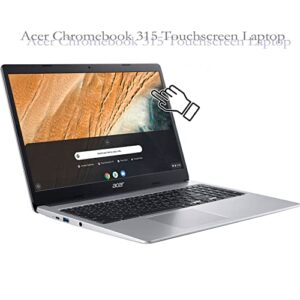 Acer Chromebook 315 Touchscreen Laptop| 15.6 FHD IPS Display| Google Chrome OS| 4G 64GeMMC| Intel Celeron N4020 | Wi-Fi 5 |Numeric Keyboard |USB Type-C |Long Battery Life| Webcam| Cloth (Touchscreen)