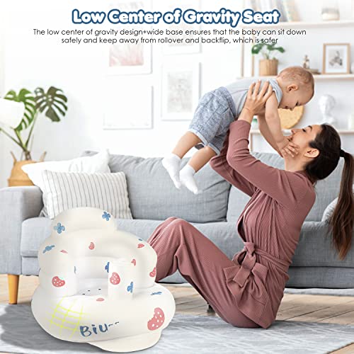 Inflatable Baby Seat Portable Baby Chairs for Babies 6 to 36 Months,Summer Toddler Chair for Sitting Up, for Home Playing Dining Bathing Traveling, Cute and Easy to Clean