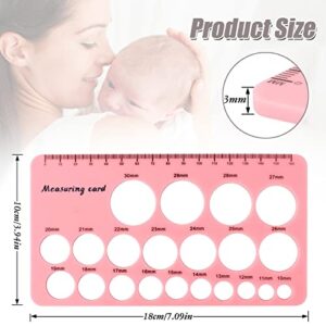 Silicone Nipple Ruler, Nipple Ruler for Flange Sizing Measurement Tool,Soft Flange Size Measure for Nipples, Breast Flange Measuring Tool Breast Pump Sizing Tool - New Mothers Musthaves（Pink）