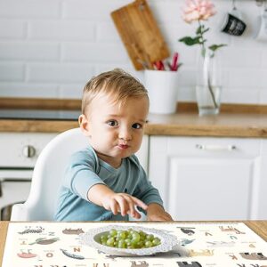 Stylish Disposable Placemats for Babies - 40 Easy to Use Sticky Toddler Placemats Keep Your Dining or Restaurant Table Clean - Entertaining Mats are a Must Have Essential for Eating Out or Travelling