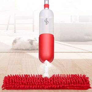 Qaestfy Spray Mop for Floor Cleaning with 2 Washable Double-Sided Microfiber Pads & Scraper 49" Long Handle Flip Cleaner Wet Dust Mop for Hardwood Tile Laminated Floor Cleaning