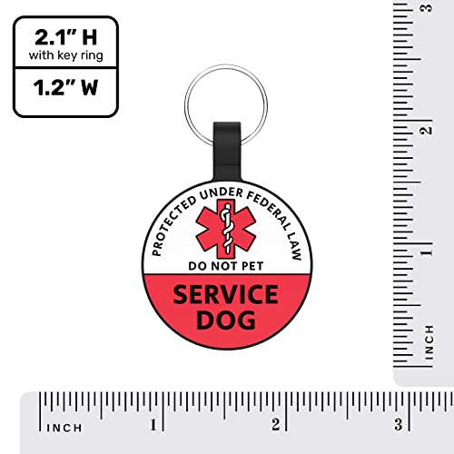 MYLUCKYTAG Service Dog Tag, QR Code Silicone Pet ID Tag Dog Tag, Online Pet Profile, Pet Location Alert Email, Digital Pet Tag, Quiet Dog Tag, Durable Pet ID, Dog Collar Tag, Engraved Pet Tag