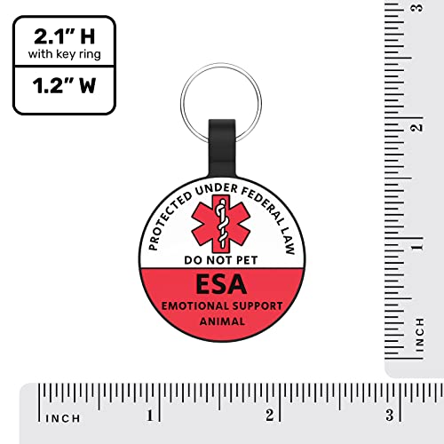 MYLUCKYTAG Emotional Support Animal (ESA) Tag, QR Code Silicone Pet ID Tag Dog Cat Tag, Online Pet Profile, Pet Location Alert Email, Digital Pet Tag, Quiet Tag, Collar Tag, Engraved Pet Tag