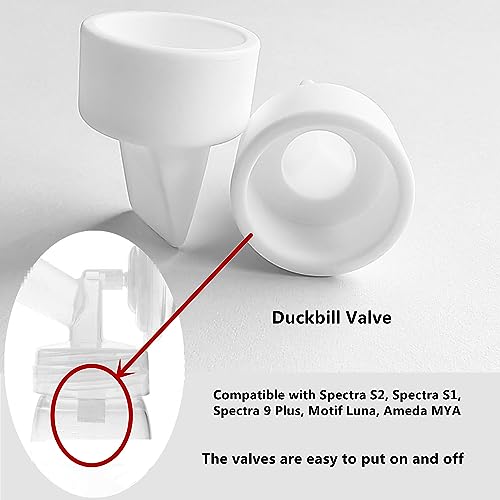 Mayyatt 6 Duckbill Valve, Works for Spectra S1 S2 S9 Working Well Same as Original Spectra Parts, Fit The ameda MYA Motif Luna Pump with no Difficulty, Breast Pump Accessories Replacement Part