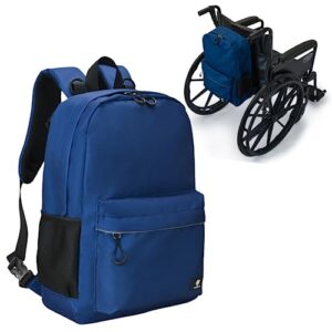 fenrici adaptive backpack for girls, boys for all abilities and ages; wheelchair backpack with adaptive design; perfect for travel, school, and everyday adventure, navy