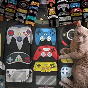 Sunnycitron Gaming Comforter Boys Bedding Sets Queen Comforter Sets Gamer Bedding Sets for Boys Gamer Bed Set Teen Boy Gamer Room Decor Gaming Comforter Set,1 Comforter 2 Pillowcases