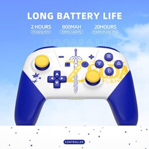 Switch Controllers,Switch Pro Controller Compatible for Switch/Switch Lite/OLED,Gamepad Pro Controllers Wireless Remote Replacement with Joysticks Support Dual Vibration/Motion Control/6-Axis Gyro