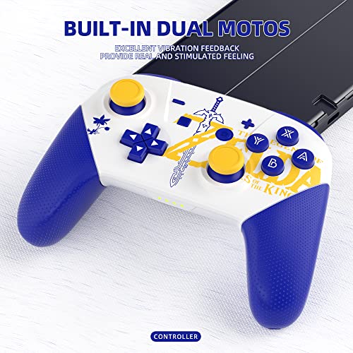 Switch Controllers,Switch Pro Controller Compatible for Switch/Switch Lite/OLED,Gamepad Pro Controllers Wireless Remote Replacement with Joysticks Support Dual Vibration/Motion Control/6-Axis Gyro