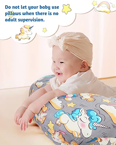 DF DUALFERV Nursing Baby Pillow Support Breastfeeding Pillow Infant Removable Cover Feeding Baby Pillow Washable Soft Snug Cotton Fits on Comfortable