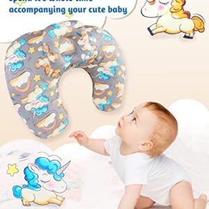 DF DUALFERV Nursing Baby Pillow Support Breastfeeding Pillow Infant Removable Cover Feeding Baby Pillow Washable Soft Snug Cotton Fits on Comfortable