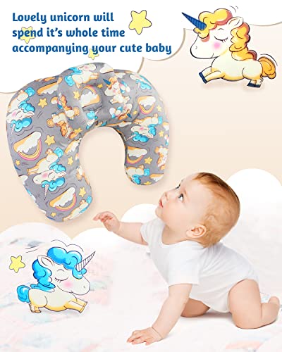 DF DUALFERV Nursing Baby Pillow Support Breastfeeding Pillow Infant Removable Cover Feeding Baby Pillow Washable Soft Snug Cotton Fits on Comfortable