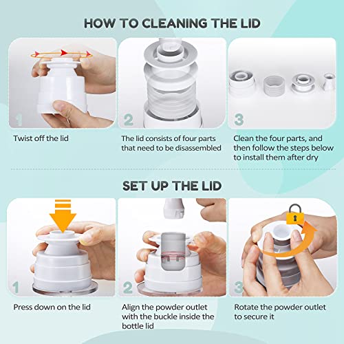 Bubblbay Portable Baby Formula Dispenser On The Go One-Press Formula Container for Travel & Night Feeding Easy Clean Baby Milk Powder Dispenser