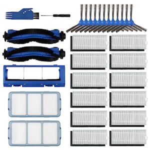 31 pack replacement parts compatible with eufy robovac 11s, 25c, 15c, 30, 30c, 12, 35c, 15t robot vacuums, 2 rolling brushes, 12 filter sets, 12 side brushes, 2 pre filters, 1 protector cover