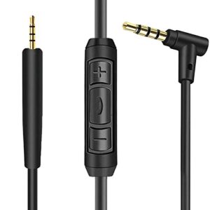 bingle replacement headphone aux cord for bose qc35ii qc35 qc25 qc45, bose quietcomfort 35 35ii 25 on-ear 2 oe2 oe2i headphones audio cable wire replacement with inline mic volume control, black