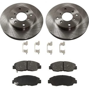 qbwqntx disc brake rotor and pad kit fits front 2.3l engine (cast iron)