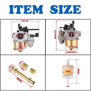 Carburetor w/Main Jet Kit Upgraded carb for Coleman BT200X CT200U Trail CT200U-EX CT200U-EXR Mini Bikes Go-Kart Baja Warrior MB165 MB200 196cc 200cc 212cc 6.5Hp Manual Choke Go kart Carb